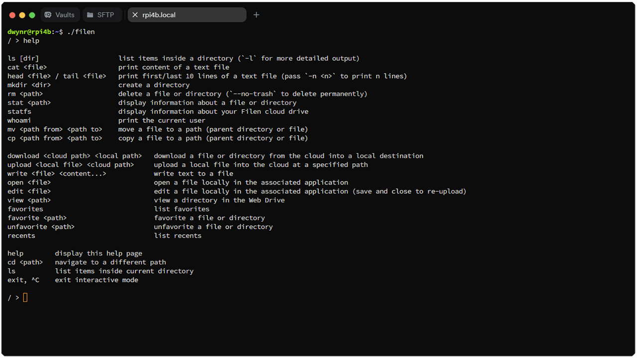 CLI – Filen – Next Generation End-To-End Encrypted Cloud Storage